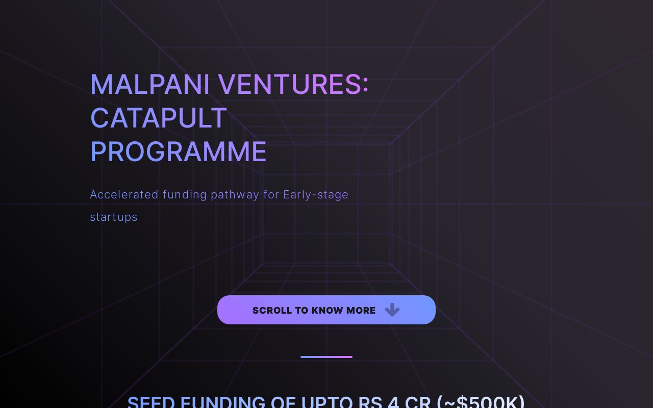 Catapult programme by Malpani Ventures